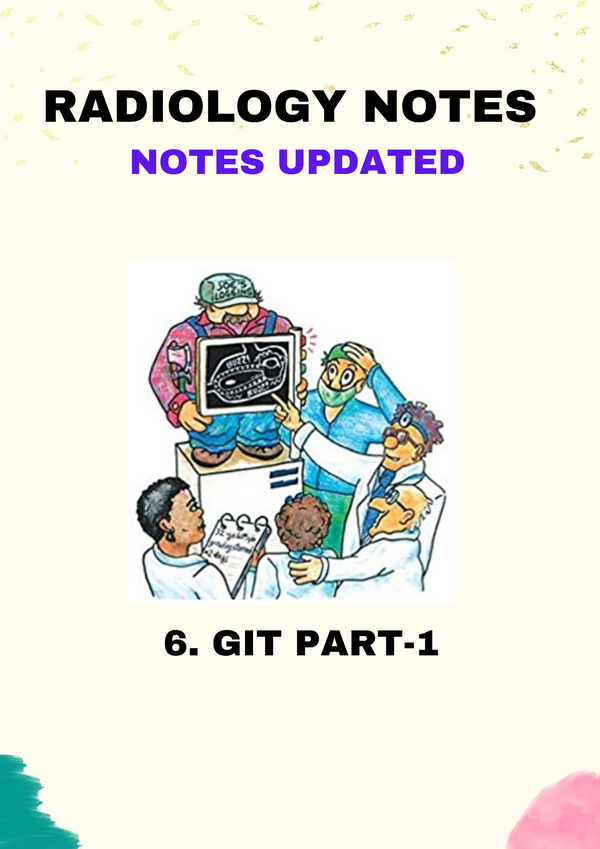 Radiology - GIT PART-1 - Super Speciality - Neet SS Notes – PrintDoc
